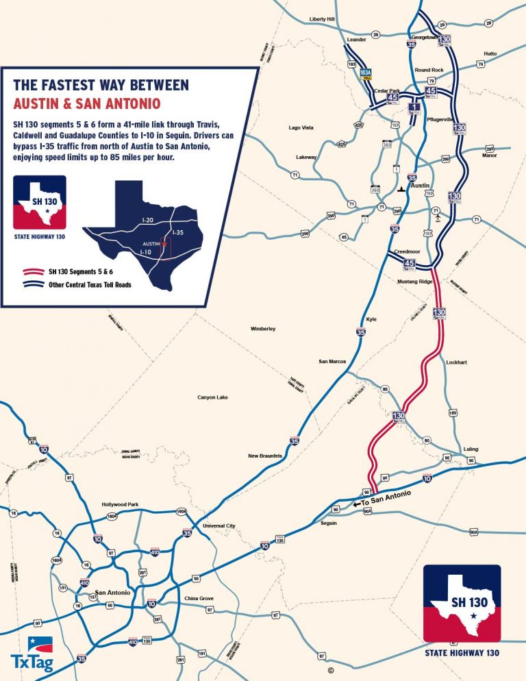 State Highway 130 Maps - SH 130 The fastest way between Austin & San ...